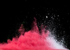 Red Dust Explosion Isolated On White Background Stock Photo - Image ...
