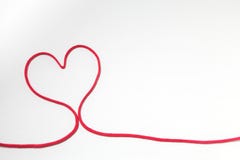 Red heart string stock illustration. Image of string - 65909187