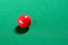 Snooker Red Ball On A Billiard Table Stock Image - Image of game ...
