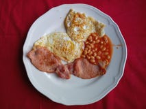 Overhead View Of A Table With English Breakfast. Stock Photo - Image of ...