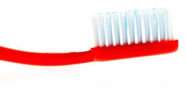 Toothbrush Red Color On White Background. Royalty Free Stock Photos ...