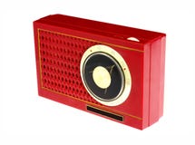Sixties Red Portable Transistor Radio Royalty Free Stock Photography ...