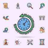 Backwards Clock Arrow Set stock vector. Illustration of time - 15520407