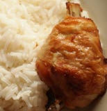 Rice with chiken stock photo. Image of meal, green, detail - 37097776