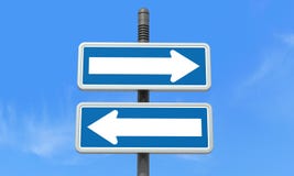 White Directional Sign Post Stock Illustration - Illustration of ...