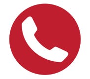 Rood Pictogram Met Symbool Van Telefoon Stock Afbeeldingen - Afbeelding ...
