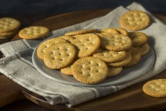 Group Of Round Thin Crackers Stock Photo - Image: 18270142