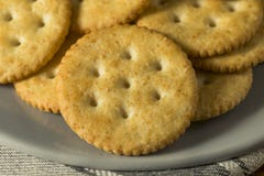 Group Of Round Thin Crackers Stock Photo - Image: 18270142