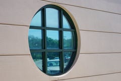 Round Window Decorated With Rosette Stock Photo - Image: 58675894