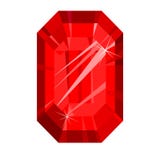 Red Ruby Gemstone On White Background Stock Illustration - Image: 10141701