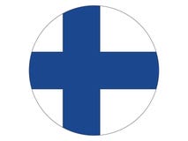 Rund finland flagga stock illustrationer. Illustration av vitt - 4647514