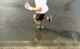 Runner Silhouetted Reflection Stock Photography - Image: 2700372