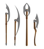 Set Vector Polearms Weapons Stock Vector - Illustration of polearms ...