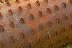 Sharp Rusty Spikes On Residential Boundary Wall Stock Photo - Image ...