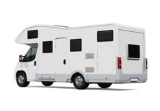 Large RV Isolated On White Royalty Free Stock Photo - Image: 9847455