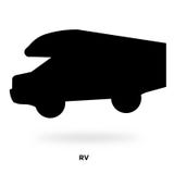 RV silhouette stock vector. Illustration of black, single - 11919765