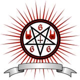 Símbolo do diabo ilustração do vetor. Ilustração de projeto - 42370763