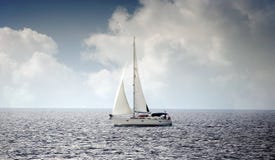 Sailing Boat In The Wind Stock Photo - Image: 6417200