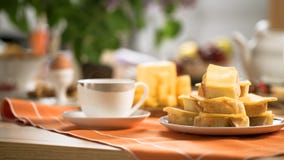 Bagel sandwich with coffee stock image. Image of coffee - 3941287