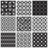 Abstract Geometric Circles Seamless Patterns Set Royalty Free Stock ...