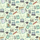 Seamless Pattern With Math And Geometry Elements Stock Illustration ...