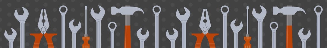 Seamless spanner border stock vector. Illustration of hardware - 62622930