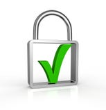 Security Lock And Check-mark Concept Stock Illustration - Image: 31938805