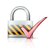 Security Lock And Check-mark Concept Stock Illustration - Image: 31938805