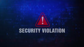 Security Violation Alert Warning Error Pop-up Notification Box On Screen. Stock Footage - Video ...