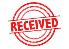 Sello recibido ilustración del vector. Imagen de administrativo - 54942703