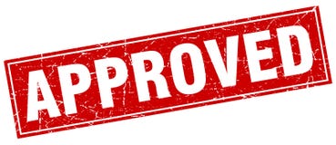 Selo aprovado sinal selo ilustração do vetor. Ilustração de selo - 95266321