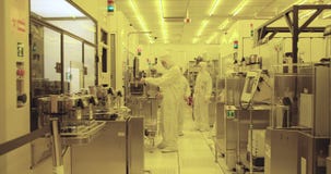 Semiconductor Manufacturing Process In A Clean Room Stock Video - Video ...