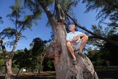 Senior Man Sitting On A Chair Stock Image - Image of healthy, gray ...