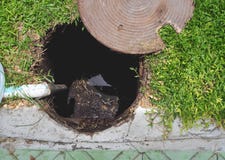 Underground Septic Tank Access Cover Stock Image - Image of tank ...