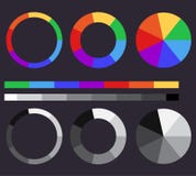 Color wheel with gradients stock vector. Illustration of colourful ...