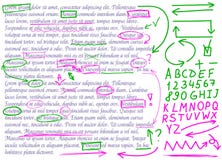 Text correction elements stock vector. Illustration of circle - 22303205