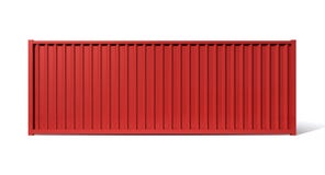 Red Metal Freight Shipping Container Isolated Stock Photography - Image ...