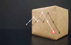 Graph going down stock illustration. Illustration of crunch - 8261578