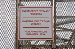 Multiple Warning Sign Board At Entrance To Beach Stock Photo - Image of ...