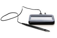 Electronic Signature Pad stock photo. Image of swipe - 13842778