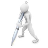 3d Man Business Signing Paper Stock Illustration - Illustration of ...