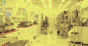 Silicon Wafer Manufacturing Process In A Clean Room Stock Video - Video ...
