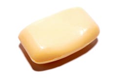 Yellow bar of soap stock photo. Image of indoors, white - 1687920