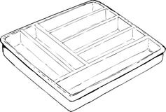 Empty Tray Illustration Outline Stock Illustration - Illustration of ...
