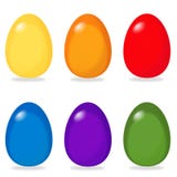 Festive Orange, Blue & Yellow Retro Easter Eggs Stock Image - Image ...