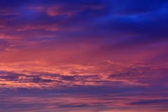 Dramatic Pink Clouds On Sunset Sky Stock Photo - Image: 51088155