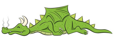 Sleeping Dragon Clipart And Illustrations