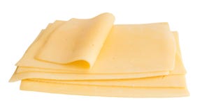 Sliced Gouda Cheese Isolated On White Background Stock Image - Image ...