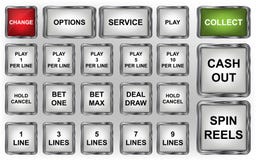 Slot machine buttons stock photo. Image of spin, game - 10746588