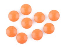 Small orange pill stock image. Image of prevent, pills - 55976489